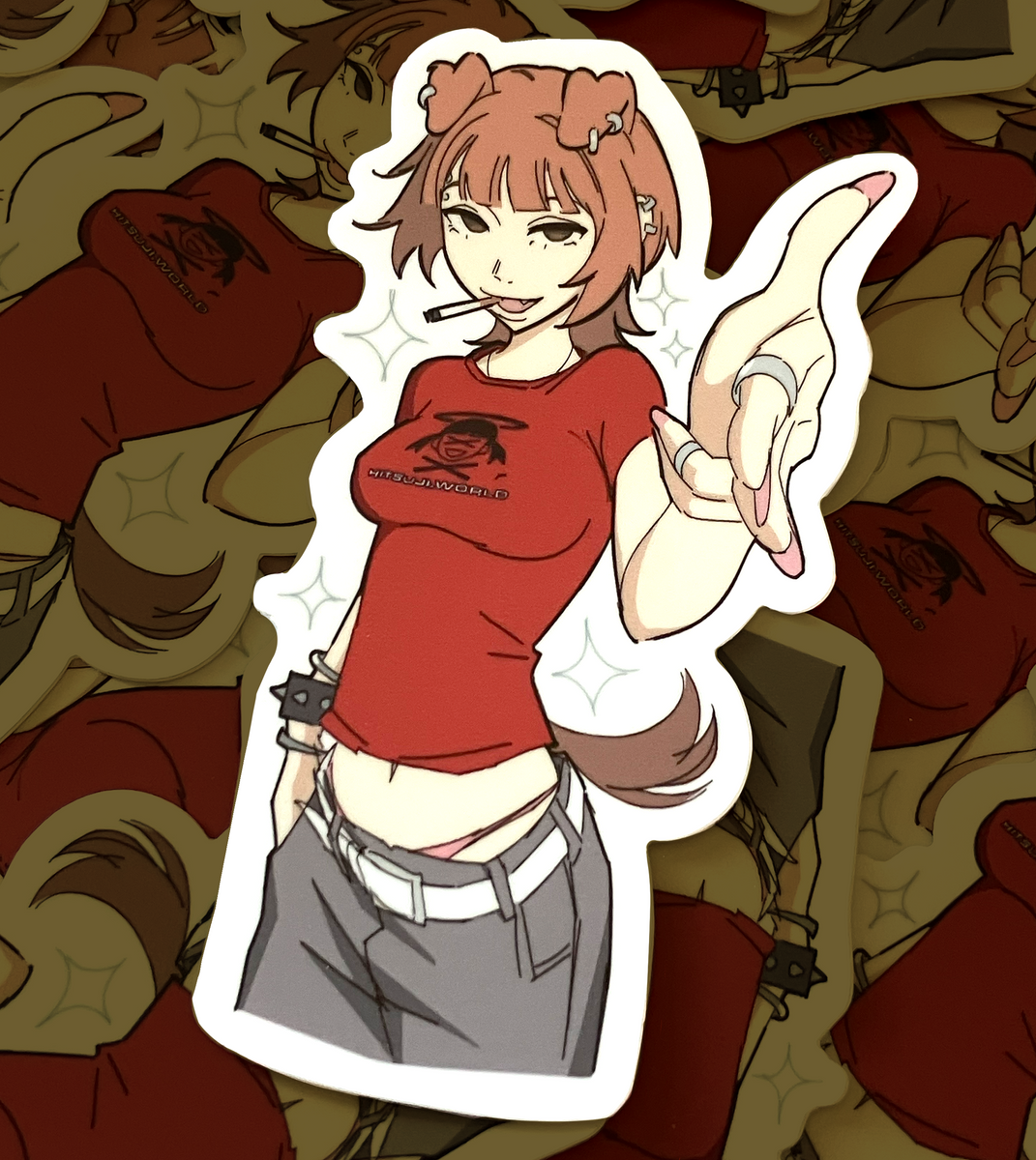Finger Gun Mitsu - Sticker – Hitsuji Goods