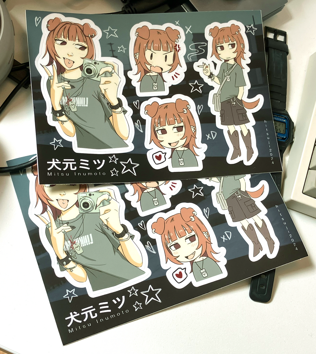 Mitsu Inumoto - Sticker Sheet – Hitsuji Goods