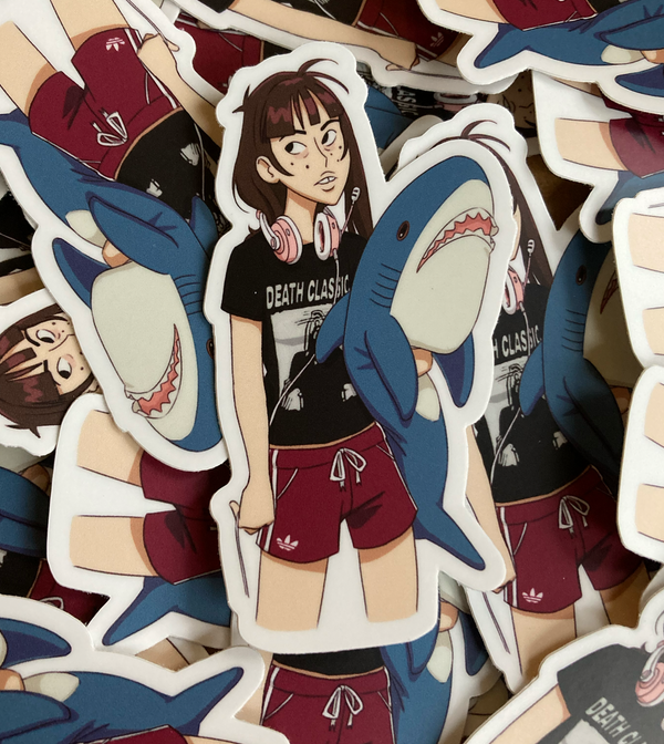 Kara and Shark - Sticker – Hitsuji Goods